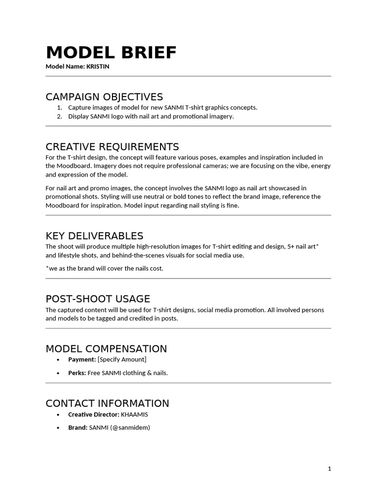 Model Brief | PDF