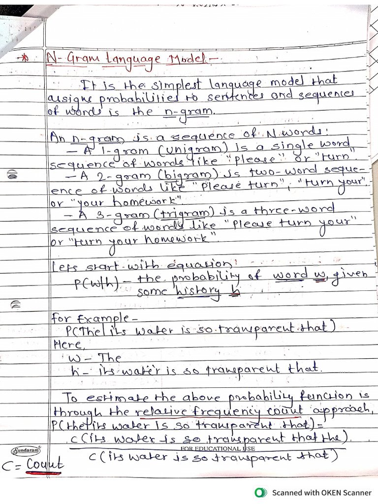 N - Gram Example | PDF