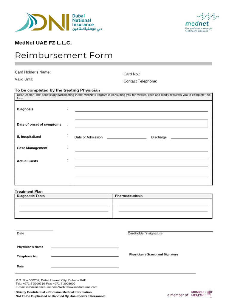 MEDNET Reimbursementpdf | PDF | Health Care | Medicine