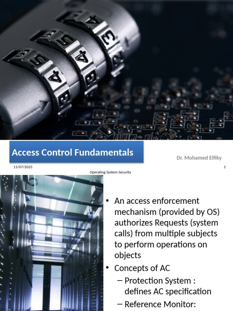 Access Control in Operating Systems | PDF | Operating System | Matrix ...