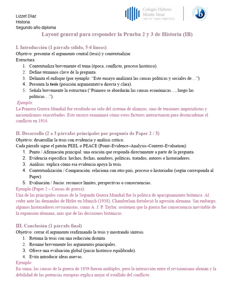 Guía para Ensayos de Historia IB | PDF | Ensayos