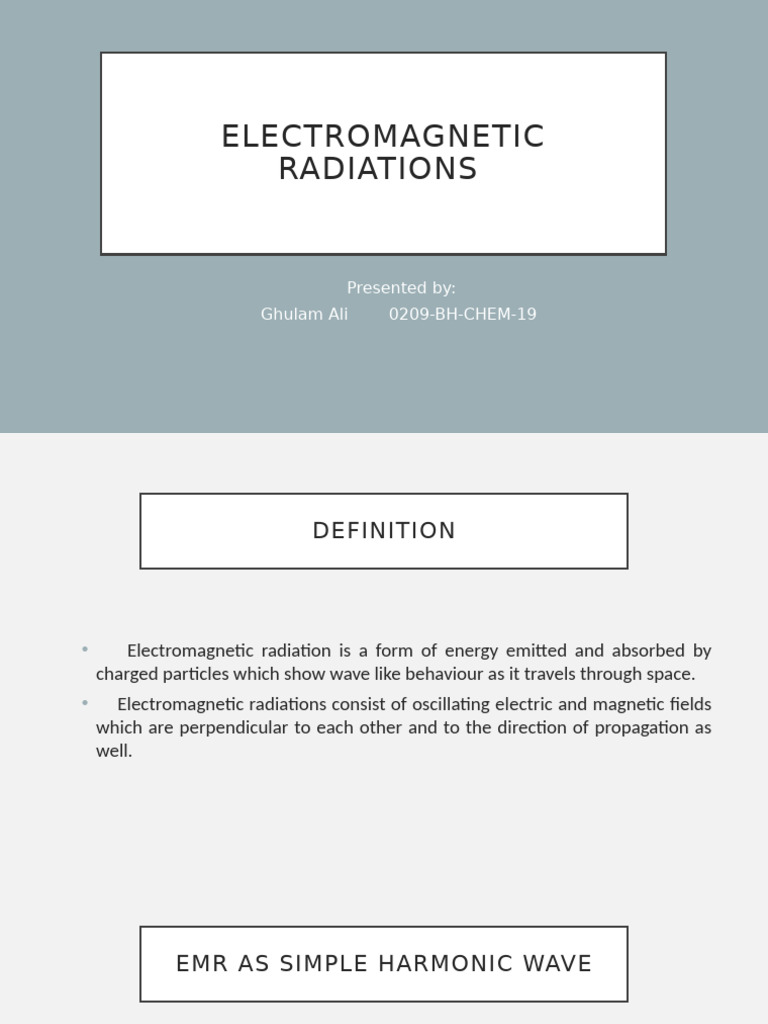 Understanding Electromagnetic Radiation | PDF | Electromagnetic ...