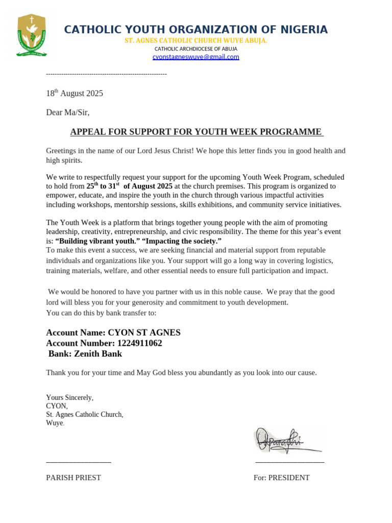 Support Youth Week Program 2025 | PDF