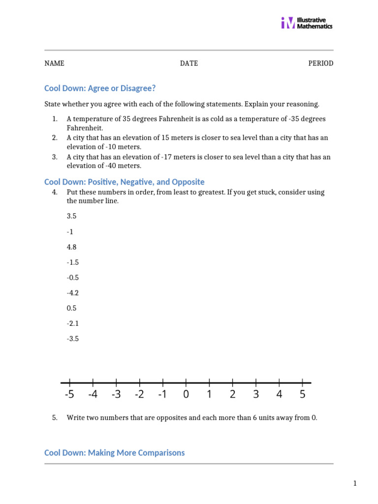 Grade6 7 1 CoolDown Cool Down | PDF | Cakes