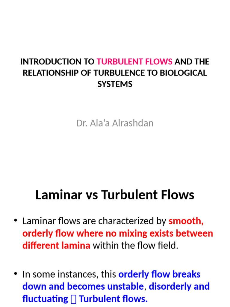 Turbulent Flow in Biological Systems | PDF | Turbulence | Fluid Dynamics