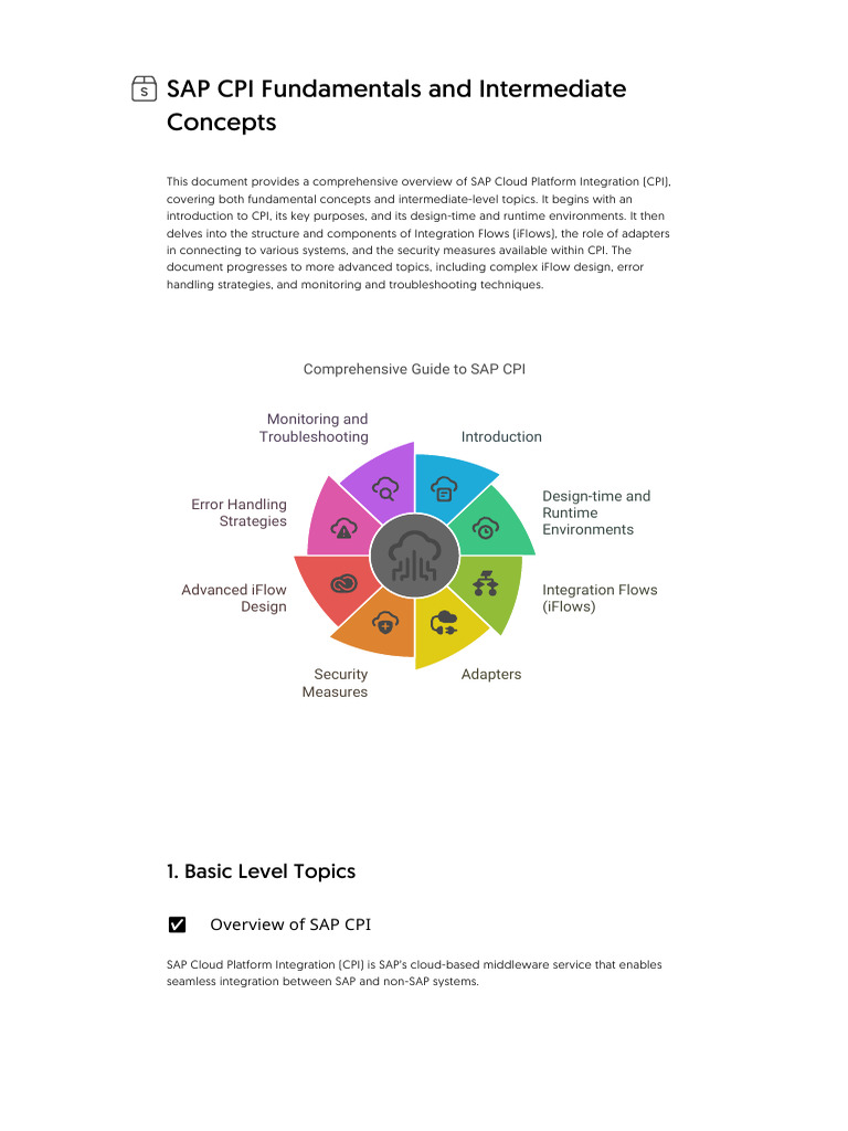 SAP CPI Overview and Key Concepts | PDF | Cloud Computing | Encryption