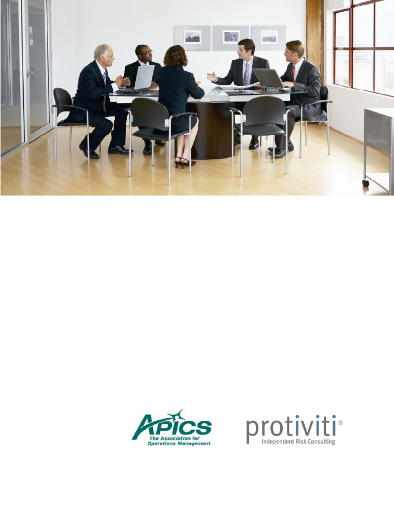 Sales Operations Planning Report APICS Protiviti | PDF | Risk | Risk ...