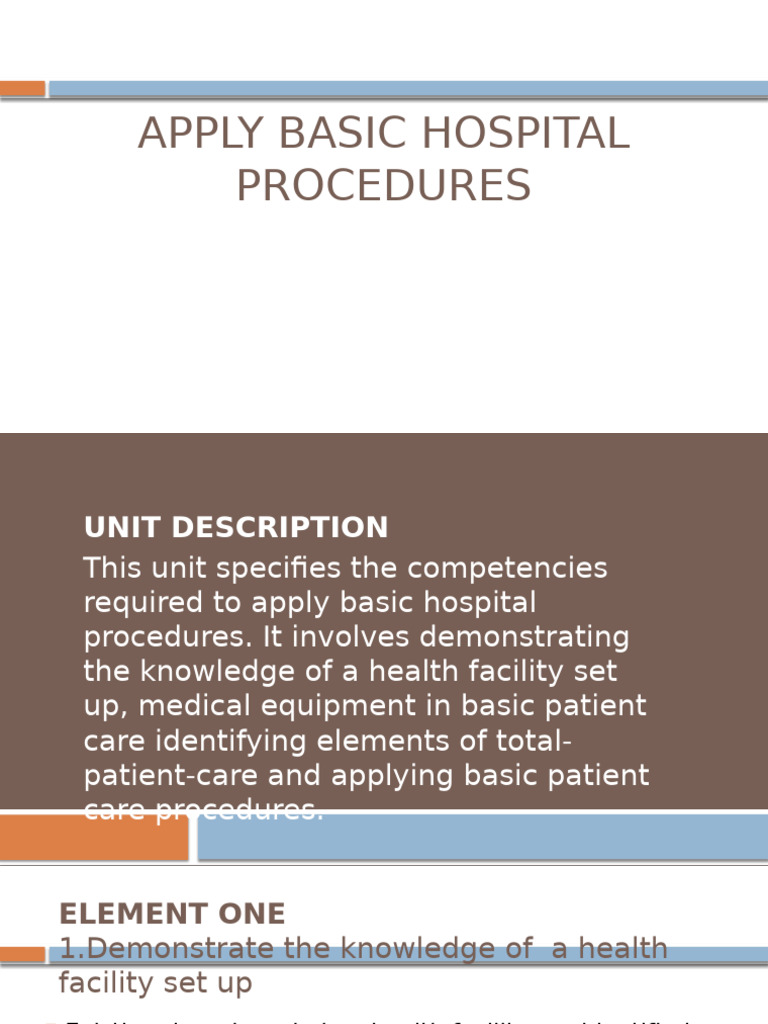 Basic Hospital Procedures | PDF | Hospital | Childbirth