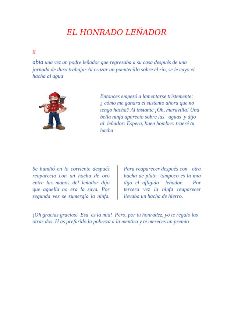 El Honrado Leñador | PDF