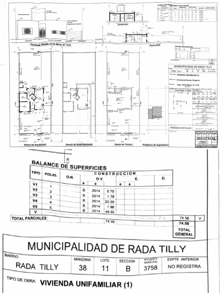 Planos Emanuel Chaparro - Rada Tilly-1 | PDF