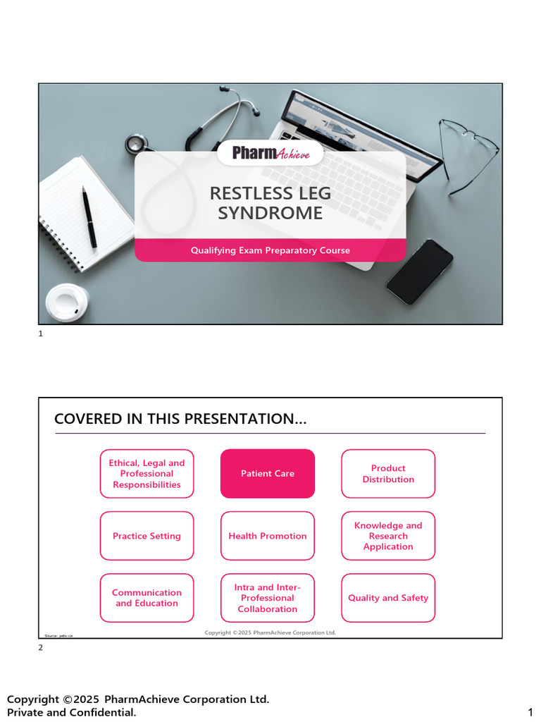 Restless Legs Syndrome Exam Prep Guide | PDF | Human Diseases And ...