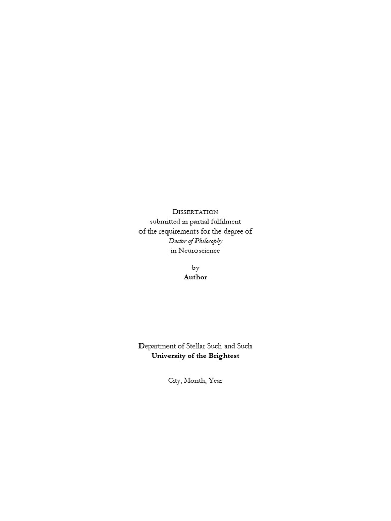 Thesis and Cover Template | PDF | Thesis | Liberal Arts Education