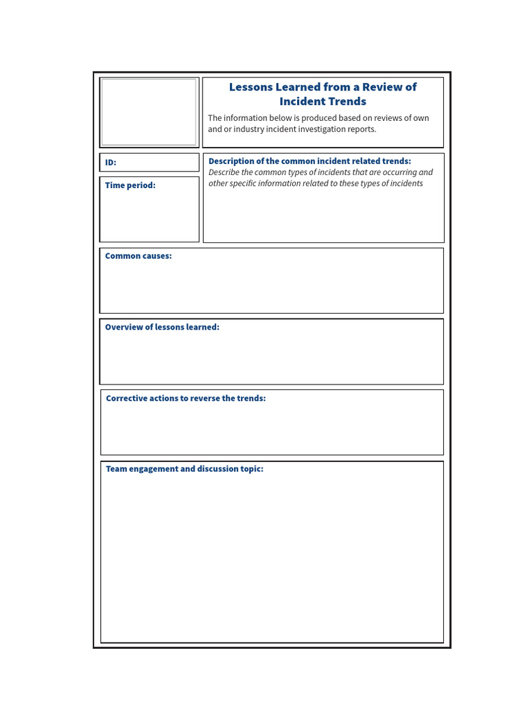 Template of Lessons Learned From A Rev | PDF