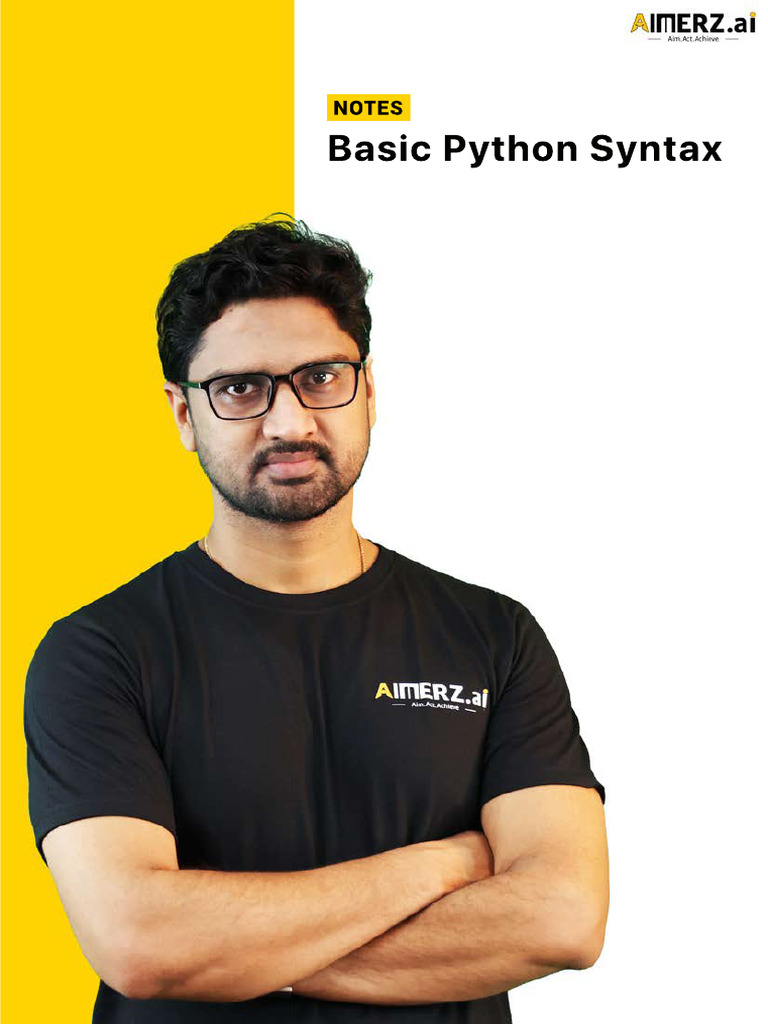 3490180-Basic Python Syntax Notes | PDF | Python (Programming Language ...