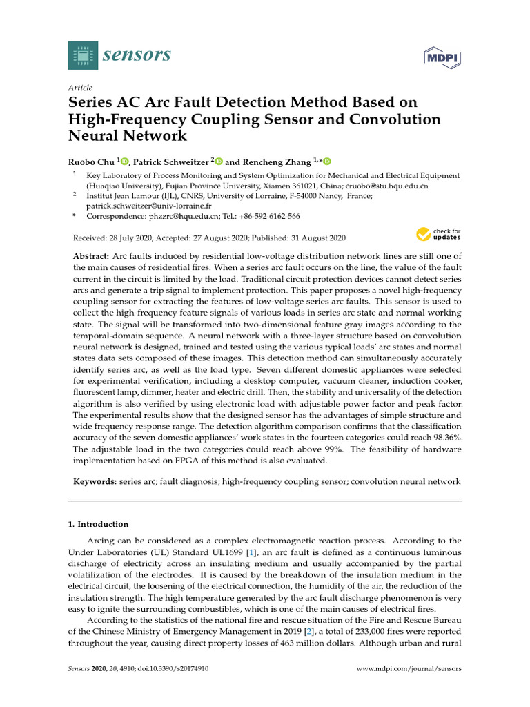 Series AC Arc Fault Detection Method Based On High ÖNEMLİ3 | PDF ...