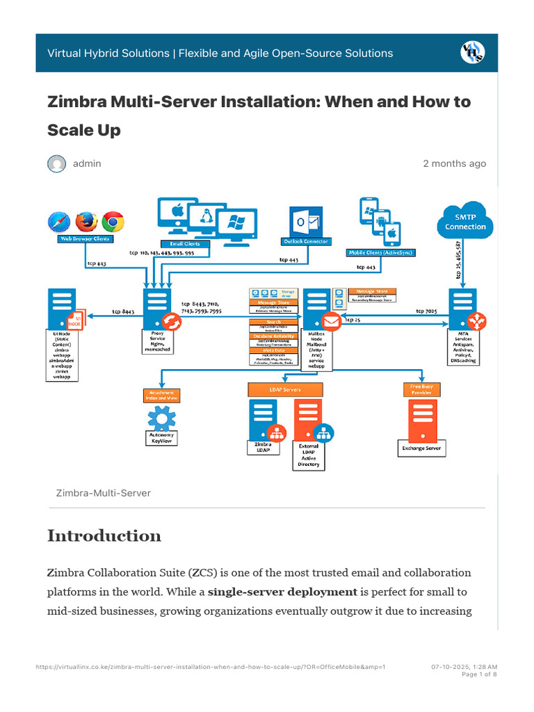 Zimbra Multi-Server Setup Guide | PDF | Proxy Server | Load Balancing ...