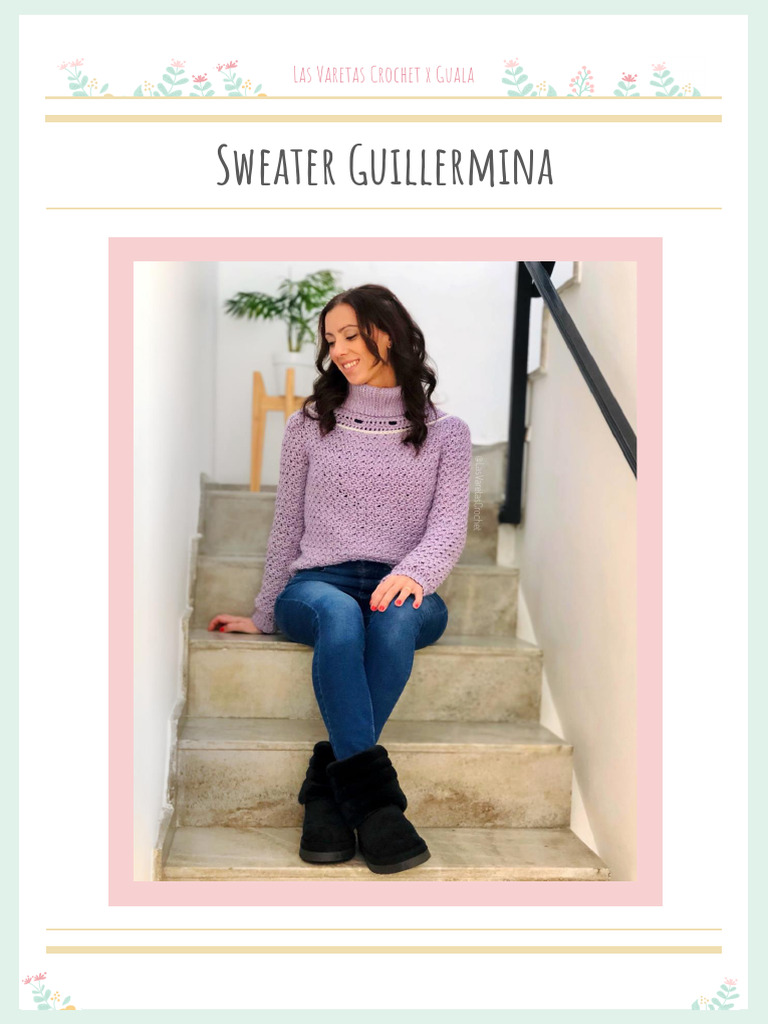 Las Varetas Crochet - Guala - Sweater Guillermina Version Invierno | PDF | Tejer | Costura