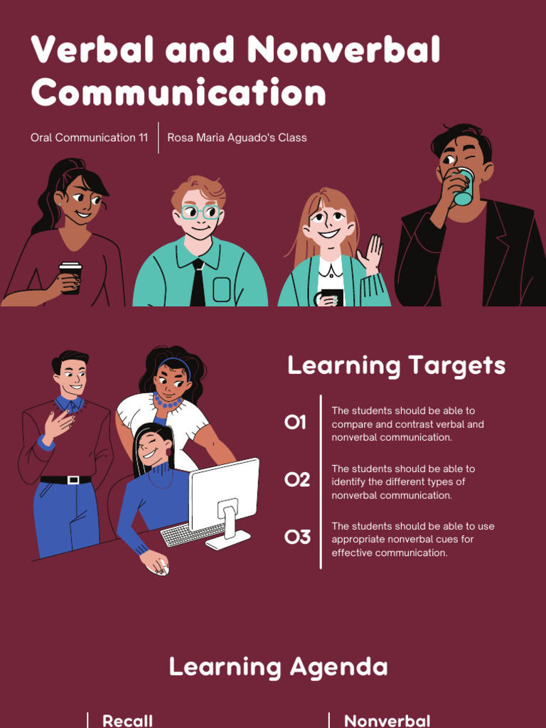 Verbal vs Nonverbal Communication Guide | PDF | Nonverbal Communication ...