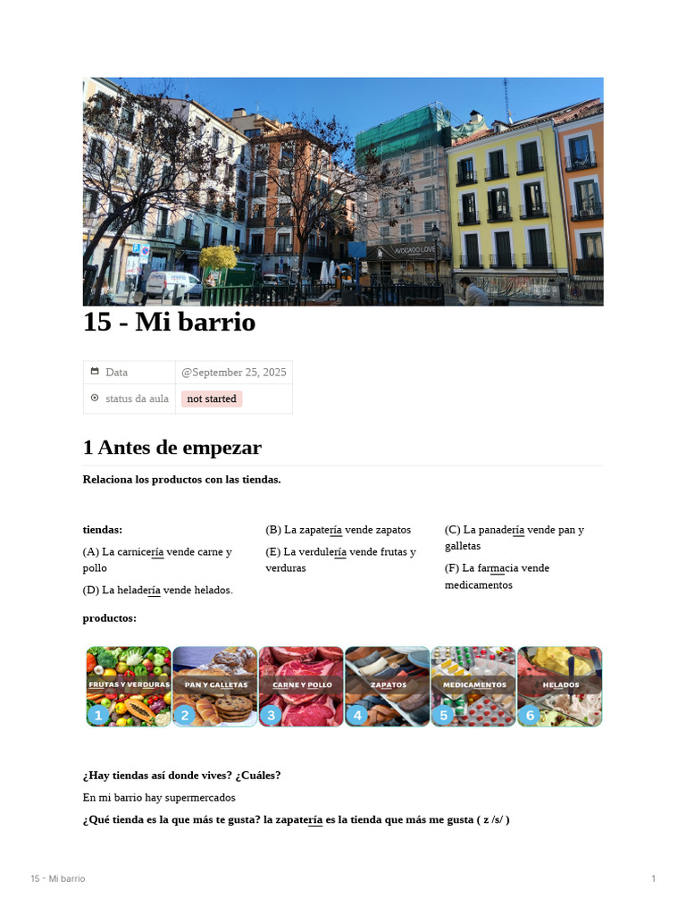 15 - Mi Barrio | PDF