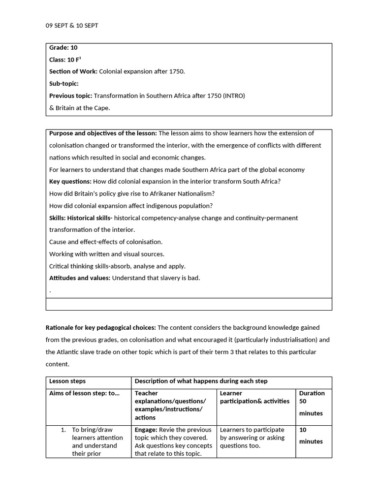 Colonial Expansion After 1750: Grade 10 Insights | PDF | Colonialism ...
