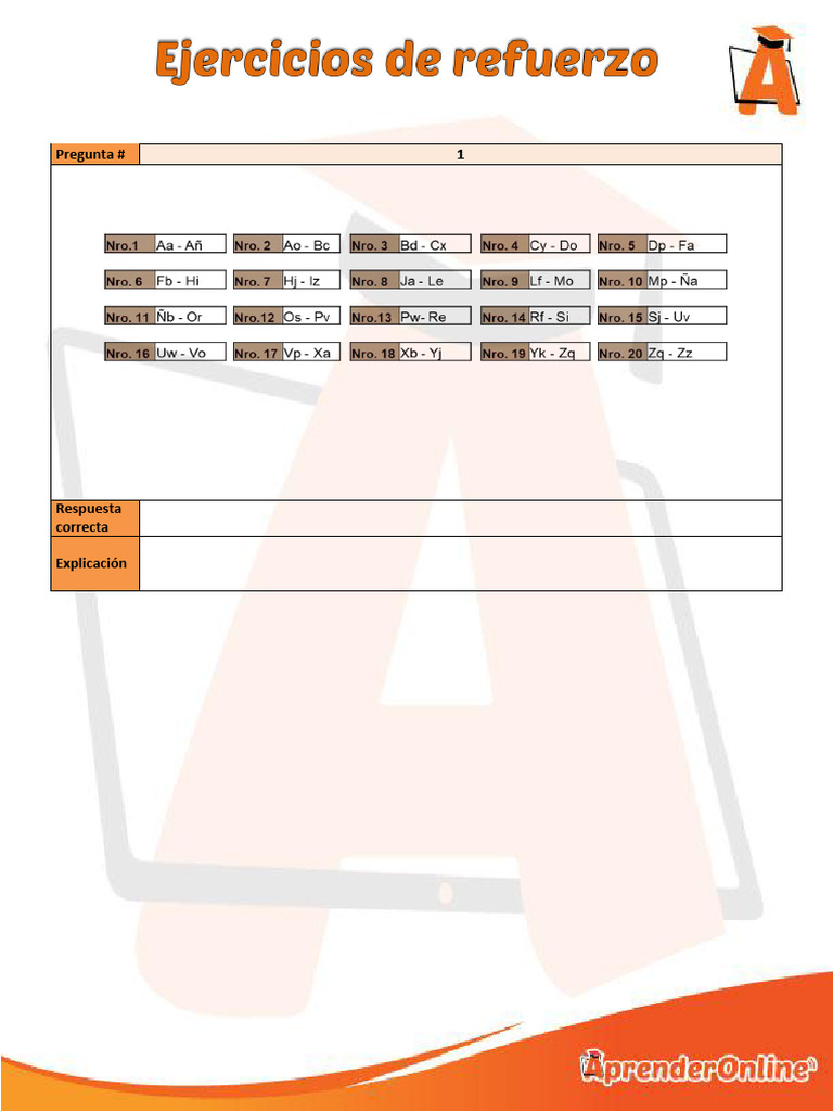 Ejercicios Número Cajón Apellido | PDF