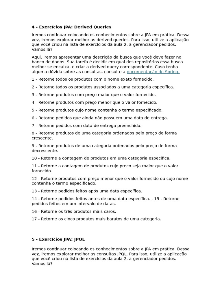 Exercícios | PDF | Informática