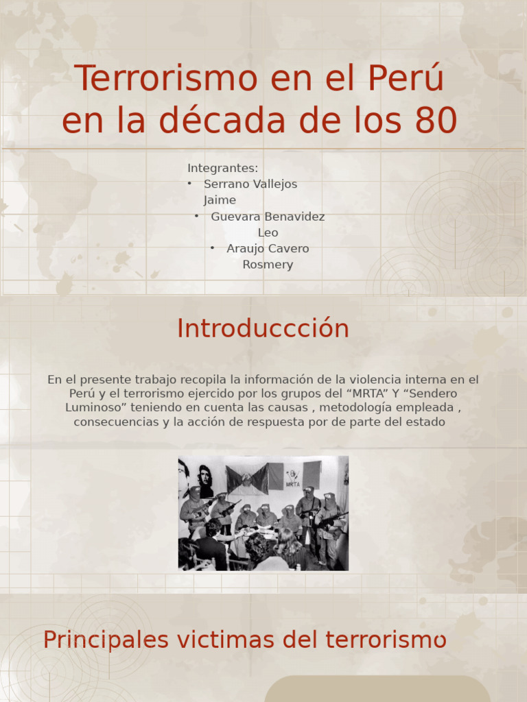 TERRORISMO | PDF | Gobierno | Perú