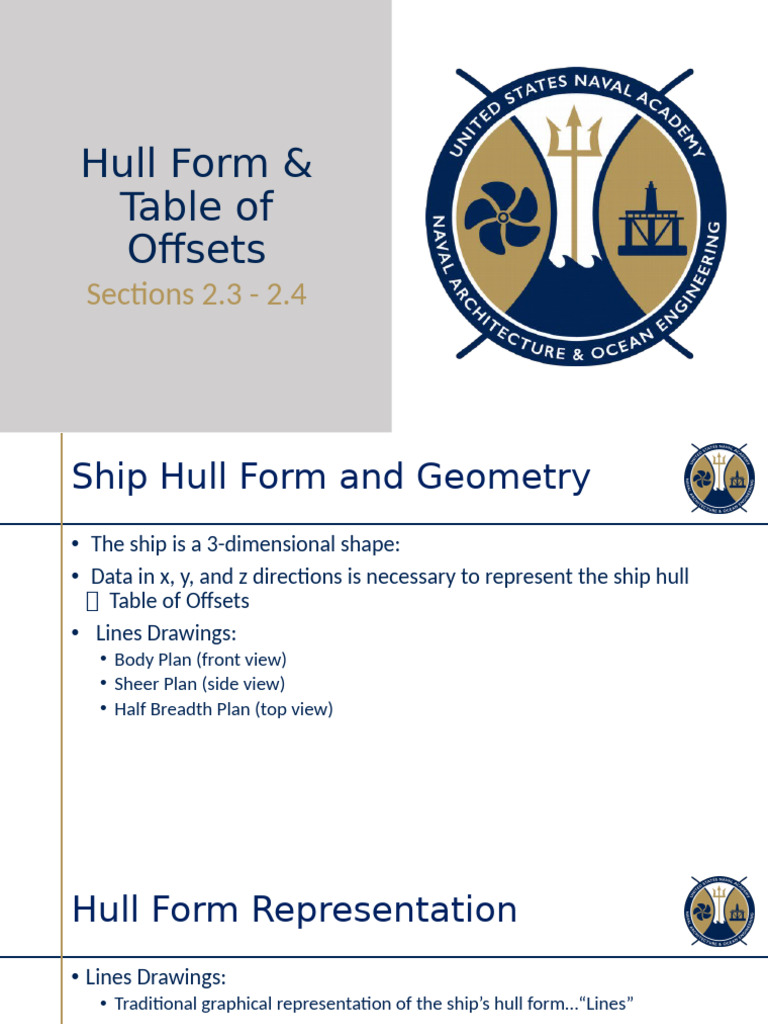 EN400 Chapter 2 Sections 2.3-2.4 | PDF | Hull (Watercraft) | Stern
