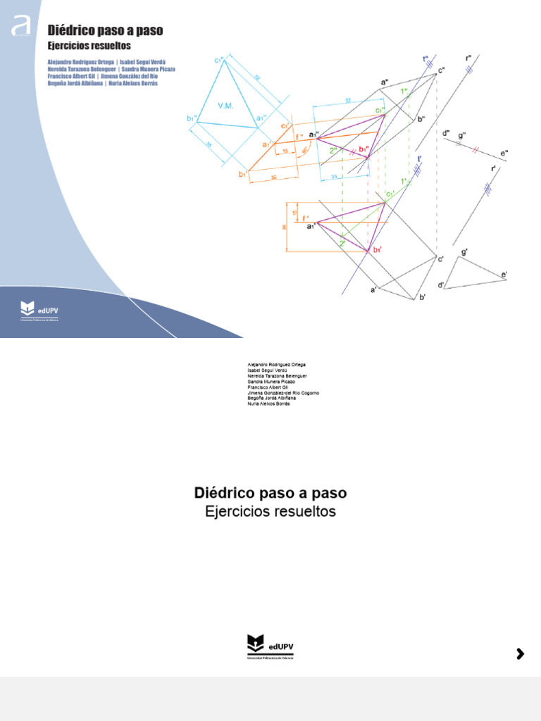 Diedrico Paso A Paso Ejercicios Resueltos | PDF | Geometria clasica | Geometría Convexa