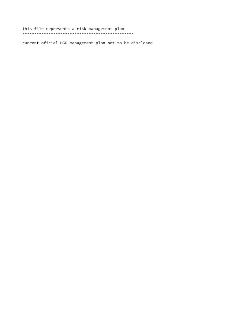 Risk Management Plan | PDF