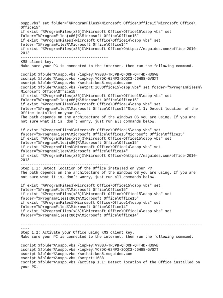 KMS Office 2010 2013 Client | PDF | Microsoft Office 2010 | Microsoft ...