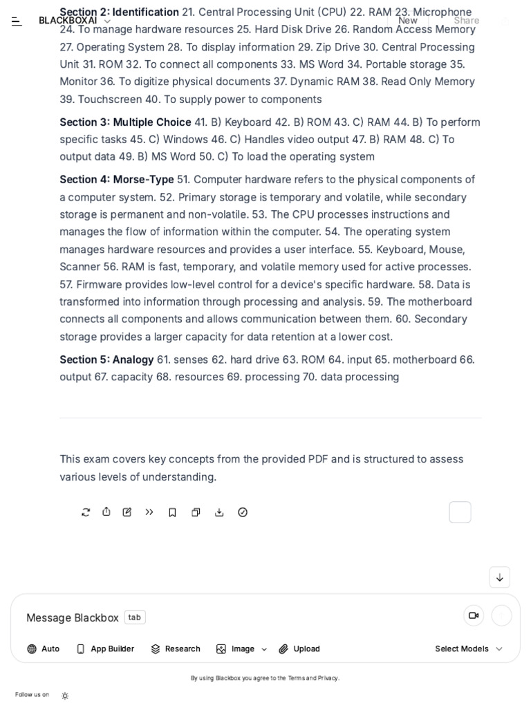 ‎Create a 100-item exam convering the key concept from this PDF and ...