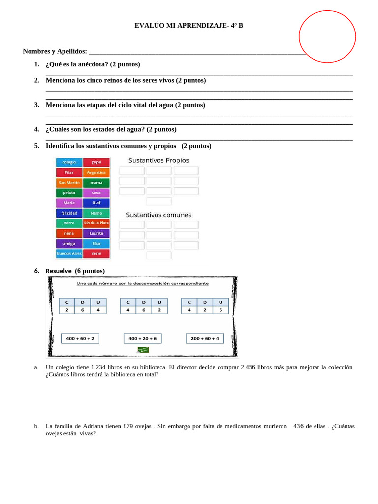 Evalúo Mi Aprendizaje | PDF