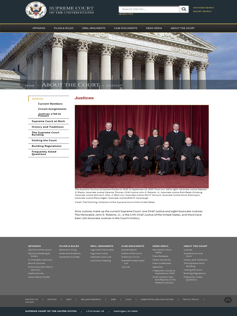Justices | PDF | Supreme Court Of The United States | Federal ...