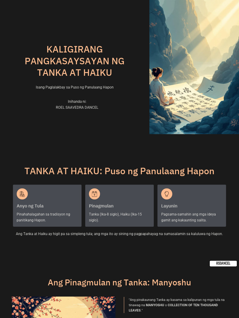 Kaligirang Pangkasaysayan NG Tanka at Haiku 1 | PDF