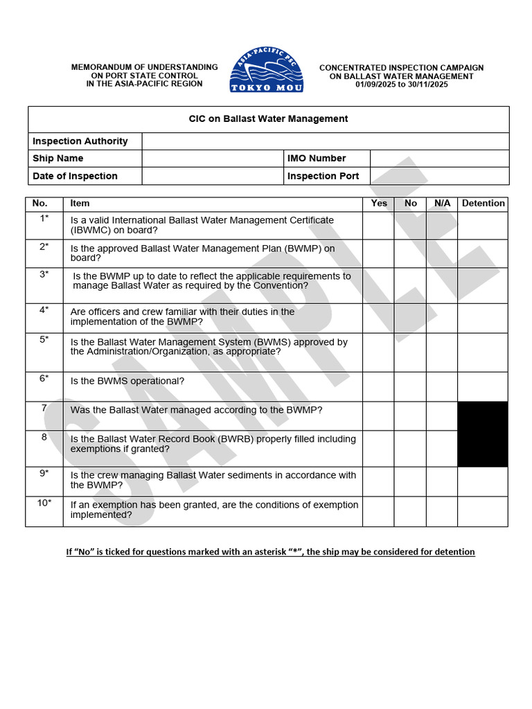 2025 CIC BWM Checklist C | PDF