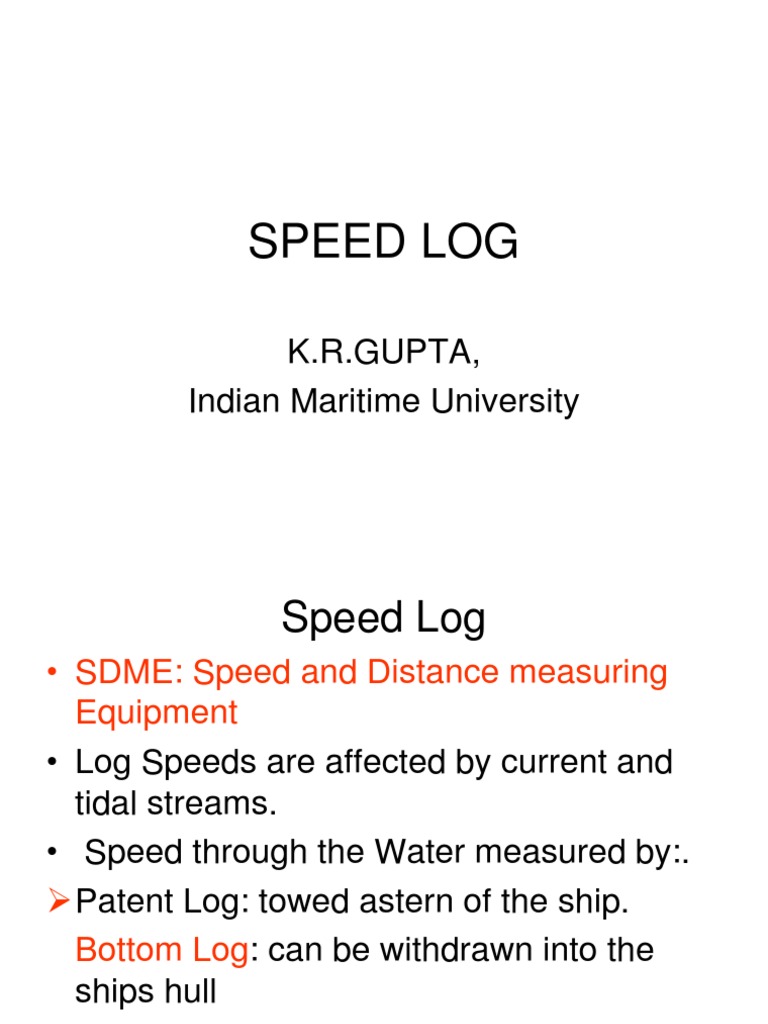 Speed Log | PDF | Doppler Effect | Waves