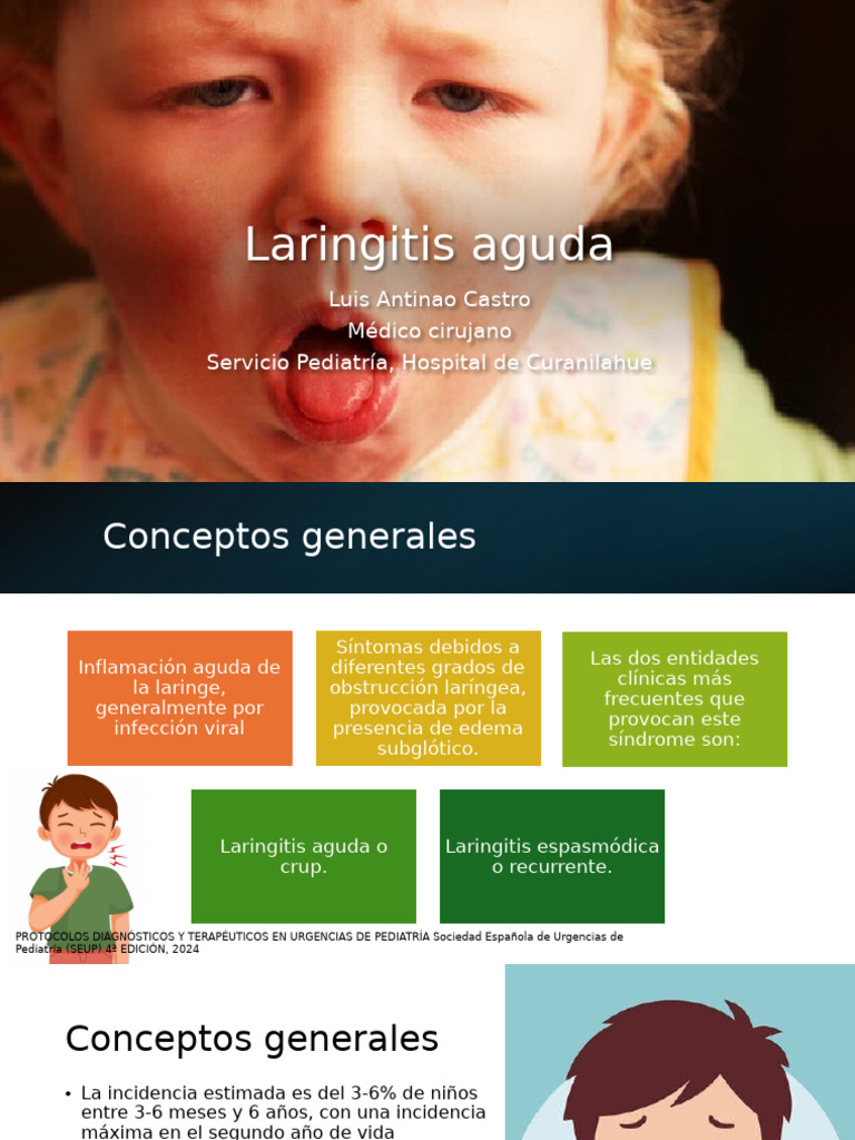 Laringitis Aguda en Niños: Diagnóstico y Tratamiento | PDF ...