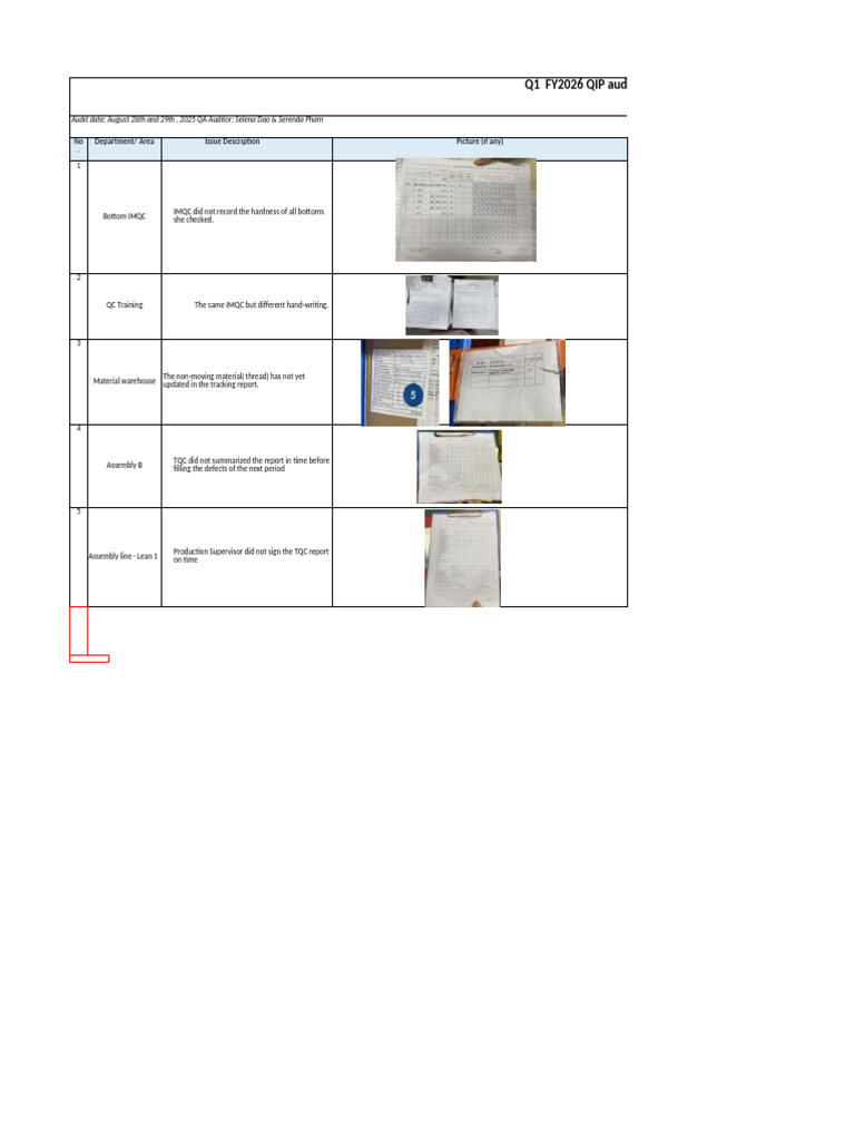 SP-VNKS - Q2 FY26 QIP Audit Improvement Tracking Report (1) | PDF