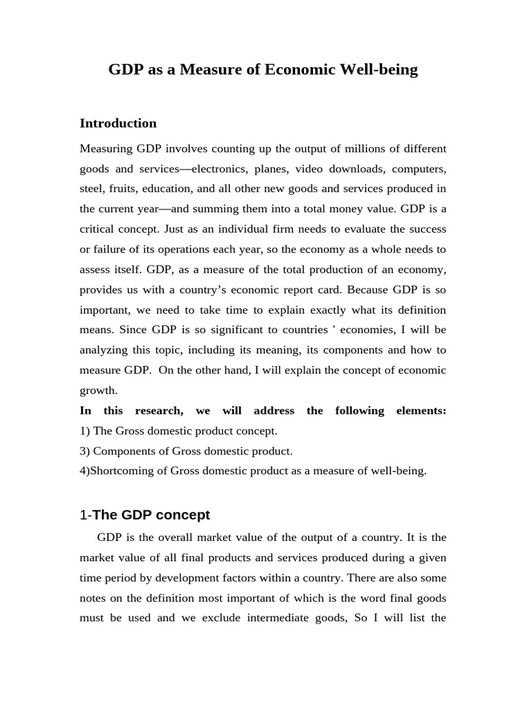 Measuring GDP and Economic Growth | PDF | Gross Domestic Product ...