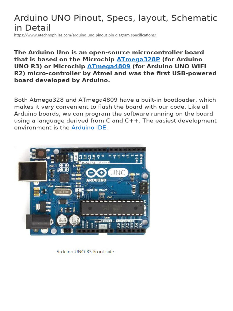 02 05 Arduino UNO R3 | PDF | Microcontroller | Arduino
