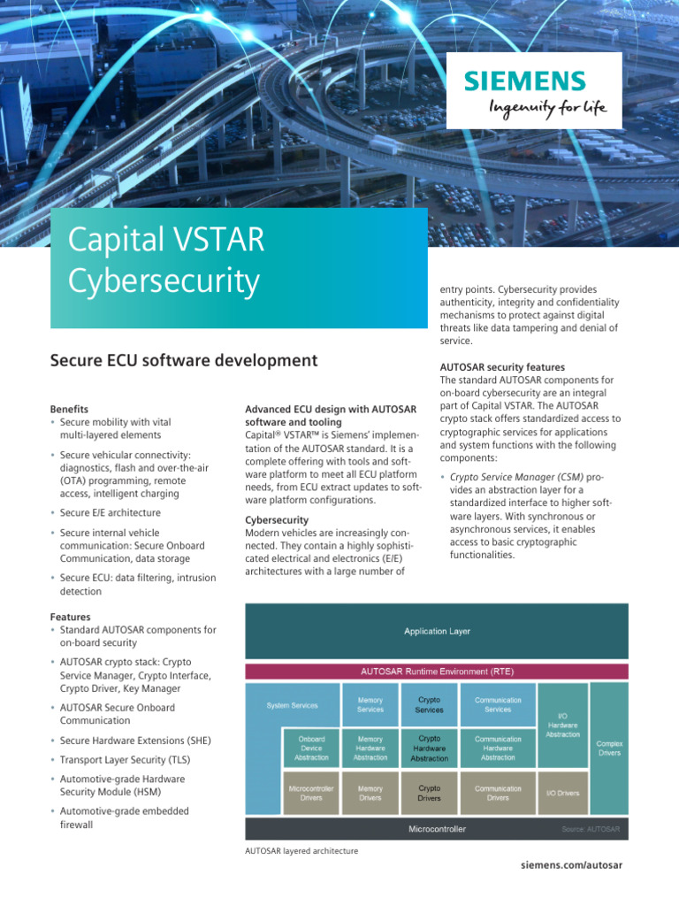 AUTOSAR Cybersecurity with Capital VSTAR | PDF | Cryptography | Security