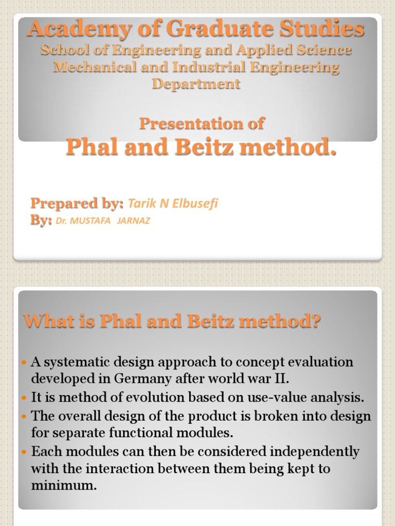 Phal and Beitz Method | PDF