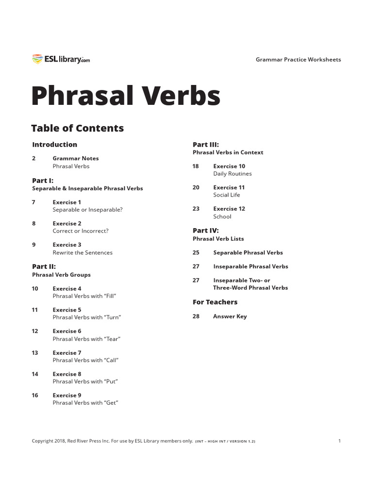 phrasal verbs | PDF | Object (Grammar) | Semantic Units