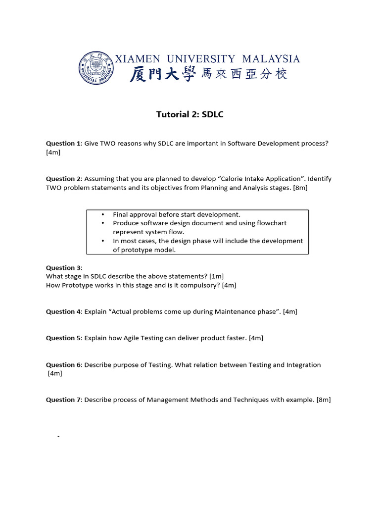 Tutorial2 SDLC | PDF