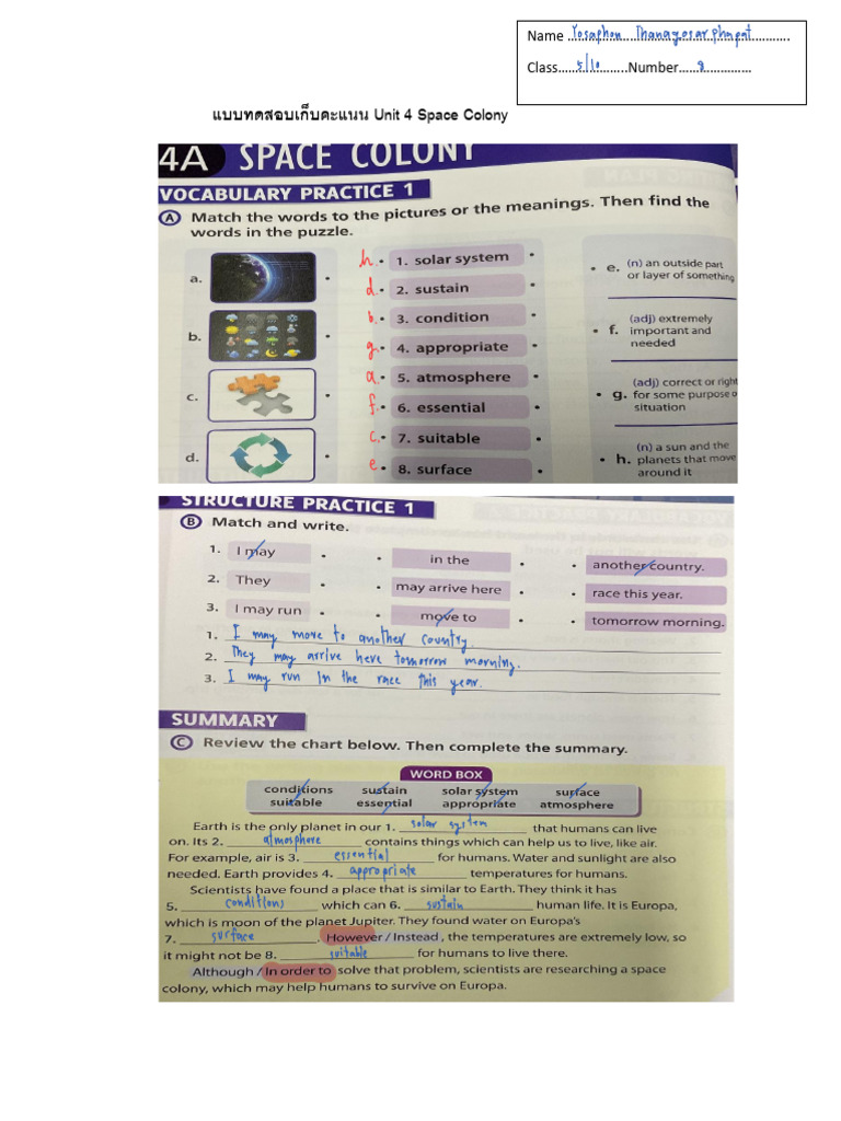 Unit 4 Space Colony Quiz | PDF | Space Colonization | Outer Space