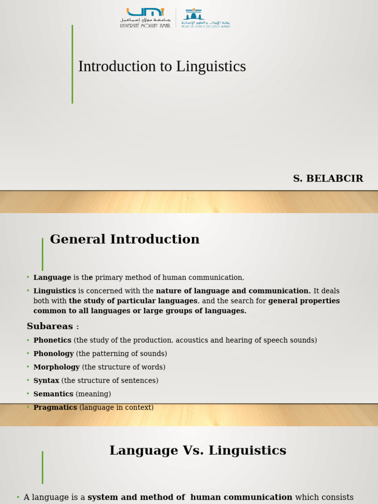 Introduction to Linguistics Overview | PDF | Phonetics | Word