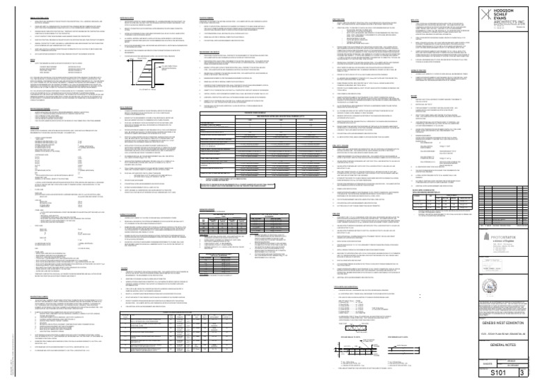 s101 General Notes Rev.4 | PDF | Beam (Structure) | Civil Engineering
