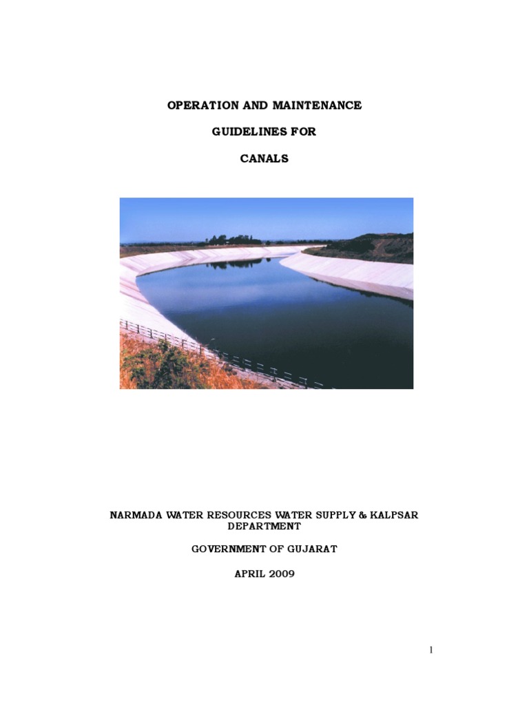 Manual For Canal Maintenance Operation | PDF | Irrigation | Spillway