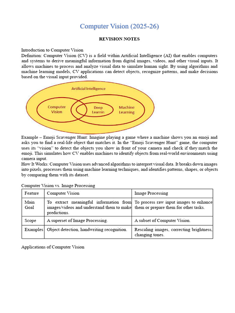 Computer Vision | PDF | Computer Vision | Rgb Color Model